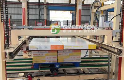 China PLC System Controlled PVC Laminated Gypsum Board Machine with 1300mm Laminating Width and 15m/min Speed for sale