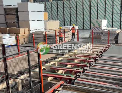 China Full-Automatic Thermoplastic Packing Machine with PLC Control for 600*600 Gypsum Board Lamination for sale