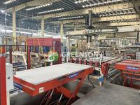 China PLC System Controlled PVC Laminated Gypsum Board Machine with 1300mm Laminating Width and 15m/min Speed for sale