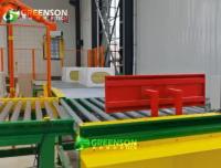 China PLC Controlled High Temperature Curing Rock Wool Production Line with 80-200kg/m3 Raw Material Density for sale