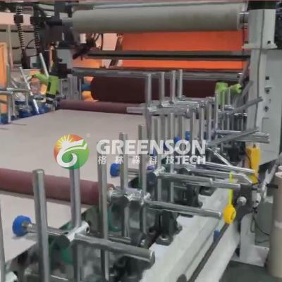 China High Efficiency PUR Hot Melt Glue Laminating Machine for Wall Panel with 5-17m/min Production Speed for sale