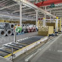 China Full-Automatic Continuous Rock Wool Sandwich Panel Production Line With 40-300 Mm Thickness And 950-1200 Mm Width for sale
