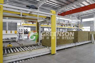 China Automatic Easy To Operate Sandwich Panel Production Line With Pre-Painted Galvanized Steel For 40-300 Mm Thickness Rock Wool Panels for sale