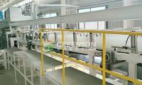 China Fully Automatic High Accuracy PU Edge Rock Wool Sandwich Panel Production Line With 380V 50Hz 3phases for sale