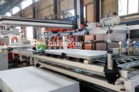 China Full Auto Gypsum Board Saw Line High Efficiency Dust Free Cutting For 1200 Mm*3000 Mm Boards for sale