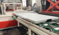 China Fast Gypsum Board Strip Cutting Machine For 1200 Mm*2400 Mm Boards Producing 100mm Wide Slats for sale