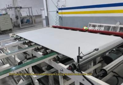 China PLC Variable Frequency Gypsum Ceiling Tile Spray Painting Line For Decorative Surface Finishing for sale