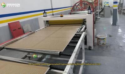 China Continuous Gypsum Panel Spray Painting Line With Drying Stacking And Palletizing Function for sale