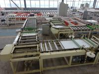 China Nonwoven Fiber Glass Laminated Gypsum Ceiling Tiles Production Line PLC Control for sale