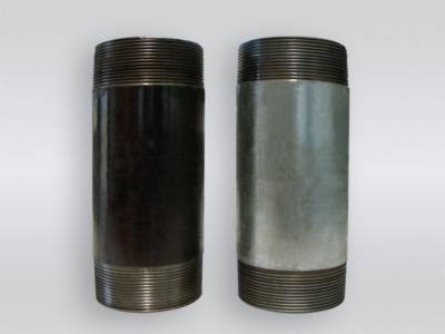 China Carbon steel pipe nipples, barrel nipples for sale