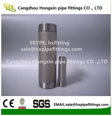 China Shot blasting Astm ANSI B1.20.1 carbon steel pipe nipple,barrel nipple,SCH40,SCH80 for sale