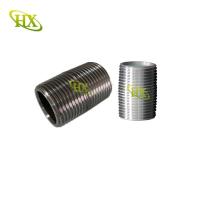 China 1/2-8 galvanized seamless steel close nipples with NPT thread for sale