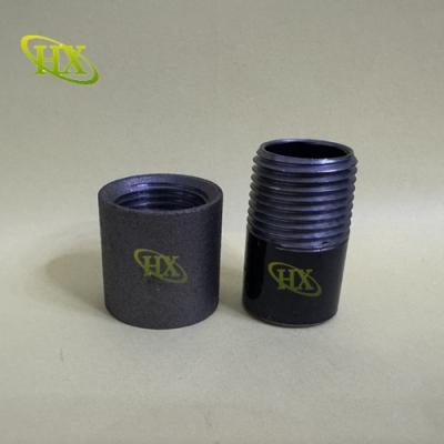 China Welding steel pipe nipples and pipe sockets with BSP thread -Cangzhou Hongxin for sale