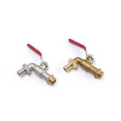 China  Wholesale OEM Modern Nickel Plated 1/2 BSP/NPT Thread Wall Mounted Washing Machine Brass Bibcock | Durable & Leak-Proof for sale