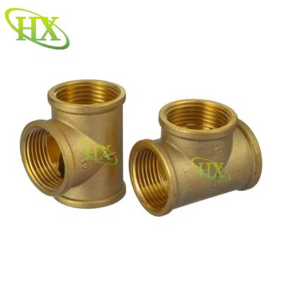 China Brass pipe fittings brass plumbing fitting female thread tee 3/8-2