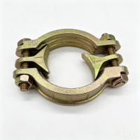 China Heavy duty double bolt Malleable iron cast steel metal hose clamp for sale