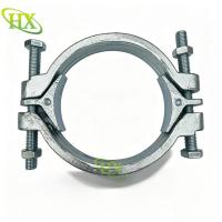 China Heavy duty double bolt Malleable iron cast steel metal hose clamp for sale