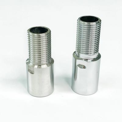 China Custom threaded brass and stainless steel  extension nipple precision plumbing pipe fitting corrosion resistant from india for sale