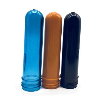China 18G mineral water bottle PET preform transparent purple 30/25mm neck finish for sale