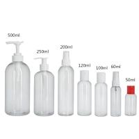 China 250ml plastic PET shampoo empty bottle with pump with pump dispenser for sale