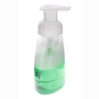 China 300ML Oval Clear Plastic Soap Dispenser Pump Bottles with White Plastic Tops for sale