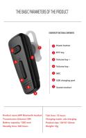 China K Walkie Talkie Wireless Earpiece with BT Headphone and 1 Channel Storage for sale
