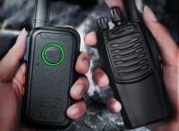China Commercial Black Mini Thin Outdoor Walkie Talkie Portable Lightweight 1.7*13.5*5.4CM for sale
