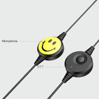 China Flexible Acoustic Clear Tube Microphone Two Way Radio Headset for Black Walkie Talkie for sale