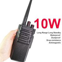 China Fashion Handheld Radio Walkietalkie VHF UHF Analog Intercoms 10W Walkie Talkies IPX7 for sale