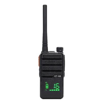 China Mini Two Channel Scanning Walkie Talkie Set ET-66 for Long Distance Communication for sale