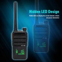 China Mini Two Channel Scanning Walkie Talkie Set ET-66 for Long Distance Communication for sale