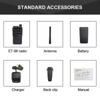 China Mini Two Channel Scanning Walkie Talkie Set ET-66 for Long Distance Communication for sale