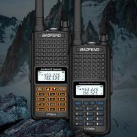 China 130 x 58 x 35mm Black Baofeng Bf-UV2plus IP68 LED Flashlight UV Dual Band Walkie Talkie for sale