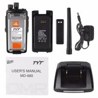 China 2200mAh Black Digital Portable Walkie-Talkie MD-680 for VHF UHF Frequency Type Direct for sale