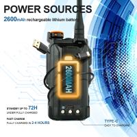 China Long Range Full Band UV-K6 Type-C Charging Walkie Talkie with 1400MAH Standard Battery for sale