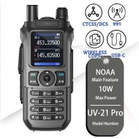 China Long Range UV-21 Pro V2 Dual Band Walkie Talkie with High Capacity 2600MAH Battery for sale
