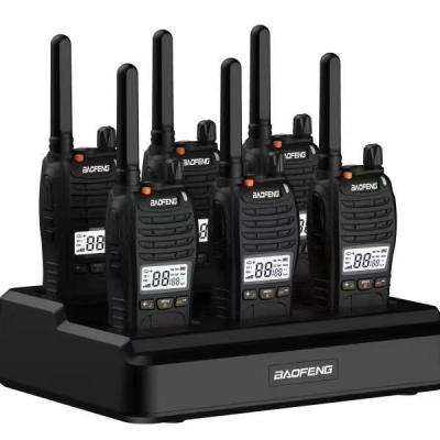 China Six Way Charger Walkie Talkie with 136-174/403-527MHZ Frequency Range and VOX Function for sale