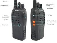 China BF888S Two Way Radio 5W Output Power 400-470MHZ Frequency and Handheld Terminal Style for sale