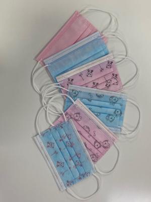 China Kids Disposable Protective Face Mask 3 Ply Non Woven Face Mask for sale