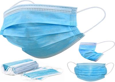 China Disposable Earloop Face Mask Blue Multi Layered for sale