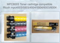 China Mpc 6003 Ricoh Printer Cartridge Set Black Cyan Magenta Yellow With Chip for sale