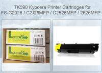 China Kyocera TK590Y Toner Cartridge Yellow FS-C2526 C2626 M6026 M6526 Compatible for sale