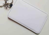 China Leather Sublimation Blank Products Car Keychain Holder With Card Sleeves for sale