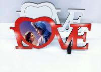 China Dye MDF Sublimation Blank Love Heart Photo Picture Frame For Printing for sale