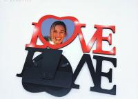 China Dye MDF Sublimation Blank Love Heart Photo Picture Frame For Printing for sale