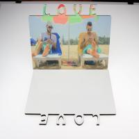 China Sublimation Blank DIY Wooden Photo Frames Love MDF Frame Photo Gift Painting for sale