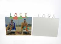 China Sublimation Blank DIY Wooden Photo Frames Love MDF Frame Photo Gift Painting for sale