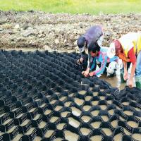 China Stabilize Gravel with Geocell 330mm-1000mm Welding Distance and Textured Surface for sale