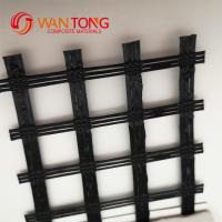 China High Tensile Polyester Geogrid 120kn PVC Coated 5m Width for Road Building Construction for sale