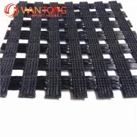 China High Tensile Polyester Geogrid 120kn PVC Coated 5m Width for Road Building Construction for sale